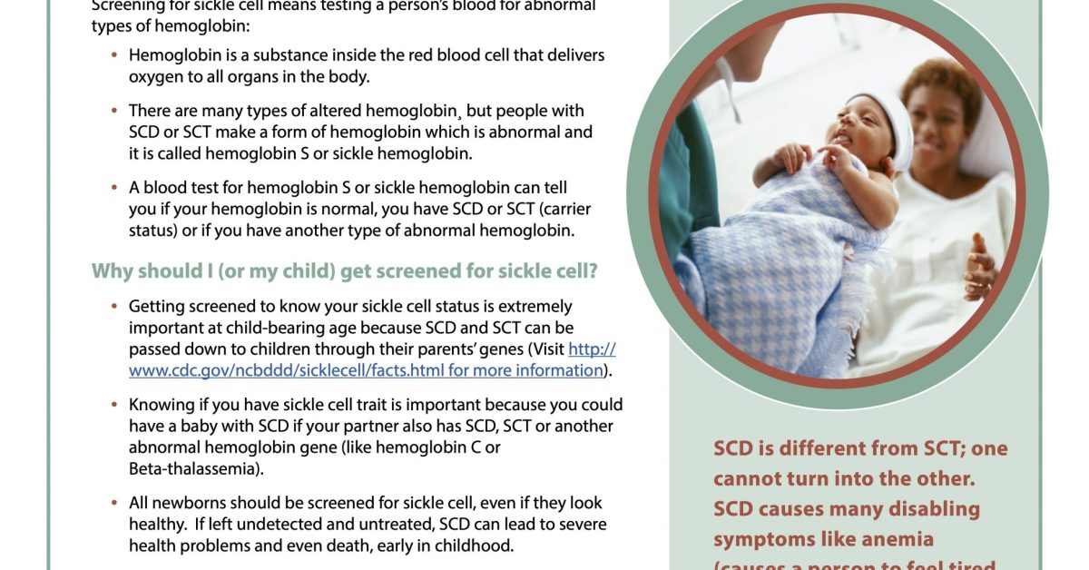 Healthcare Education Project | Get Screened to Know Your Sickle Cell Status
